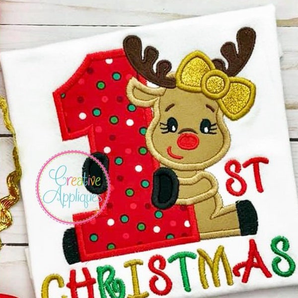 First Christmas Embroidery Design - Etsy