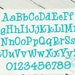 8 SIZES Recess Embroidery Font Alphabet Font Digital | Etsy