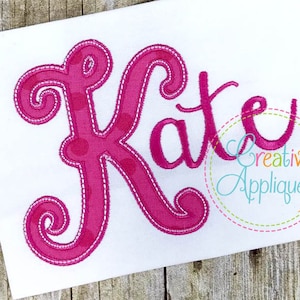 Stylish Script Applique Alphabet Letters A-Z Machine Embroidery 5 Sizes ...