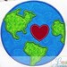 Planet Earth Globe Digital Machine Embroidery Applique Design | Etsy