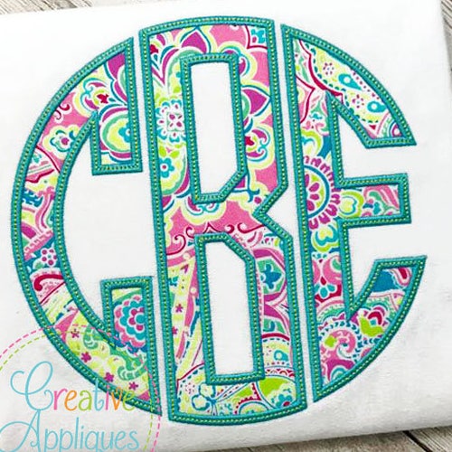 Stylish Script Applique Alphabet Letters A-Z Machine - Etsy