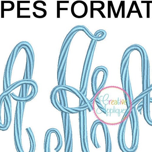 Interlocking Monogram Embroidery Font 4 Sizes Machine BX | Etsy