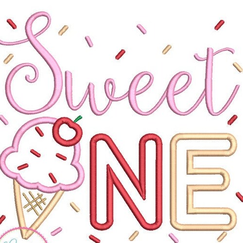 Sweet One Doughnut Applique Machine Embroidery Design 4 Sizes - Etsy