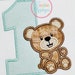 Boy Bear 1 Machine Embroidery Applique Design 4 SIZES, Bear Applique ...