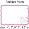 Double Scallop Monogram Frame Digital Machine Embroidery Applique ...