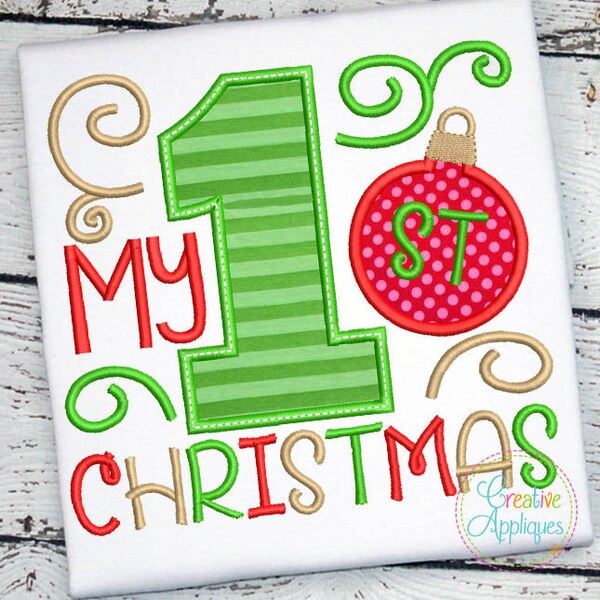 First Christmas Embroidery Design - Etsy