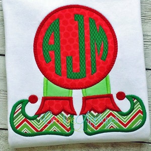 Elf Monogram Digital Applique Machine Embroidery Design 4 Sizes, Elf ...