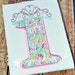 Princess Crown Birthday Number 1 Machine Embroidery Applique | Etsy