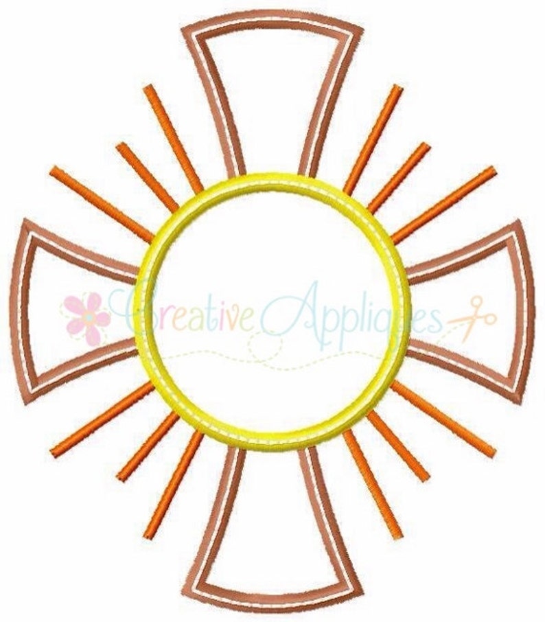 Monogram Cross Machine Embroidery Applique Design 4 SIZES - Etsy