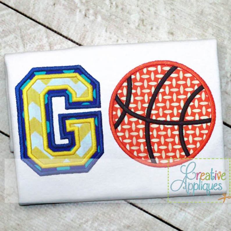 Go Basketball Team Digital Machine Embroidery Applique Design 4 SIZES ...