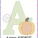 Pumpkin Alphabet Digital Machine Embroidery Design 5 Sizes, Autumn Fall ...
