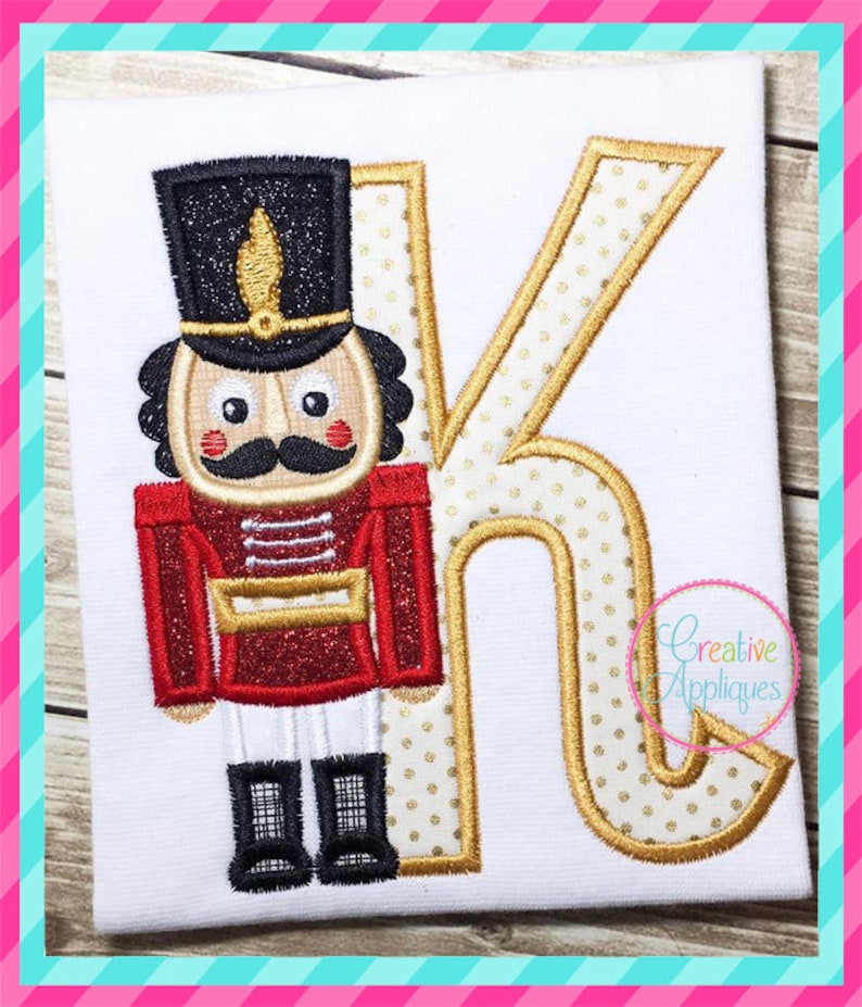 EXCLUSIVE Nutcracker Alphabet Digital Machine Embroidery Applique ...
