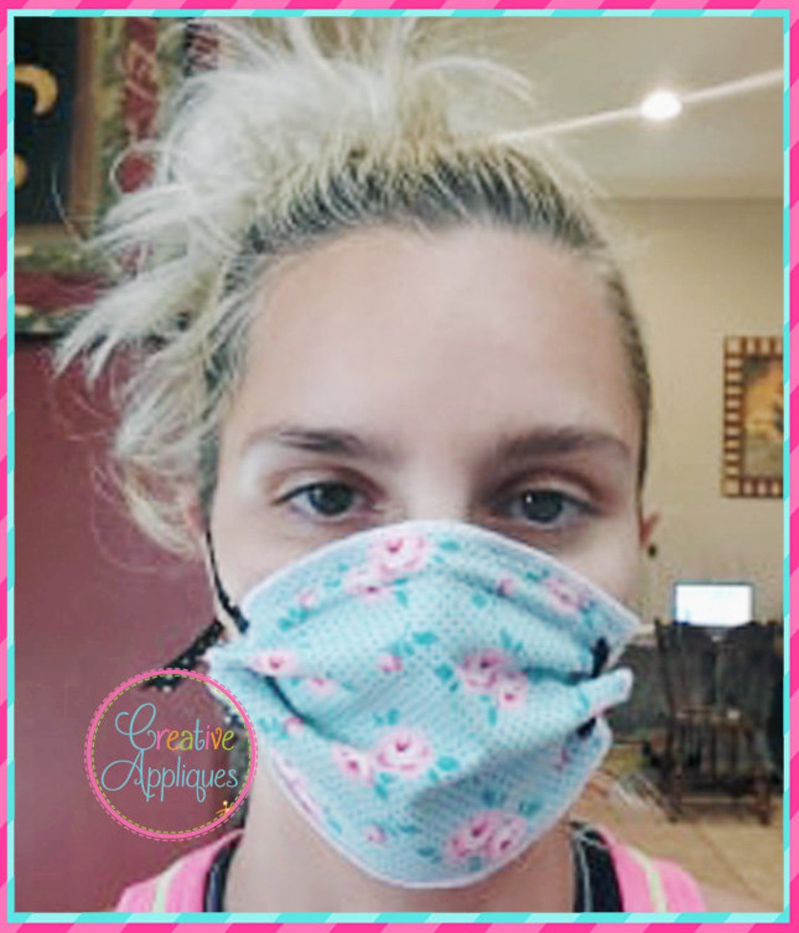 5 SIZES in the Hoop Face Mask Digital Machine Embroidery | Etsy