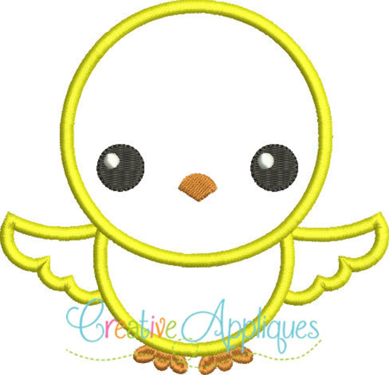 Chick Easter Applique Digital Machine Embroidery Applique - Etsy