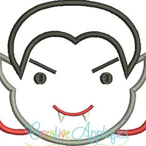 Dracula Vampire Halloween Digital Machine Embroidery Applique Design 4 ...