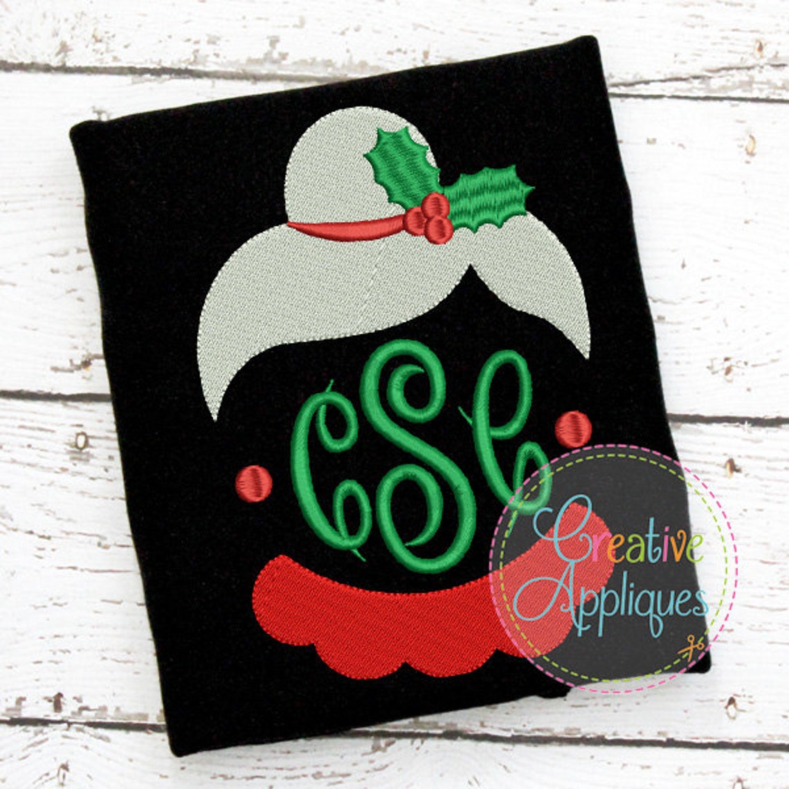 Mrs Claus Monogram Embroidery Design Machine Embroidery 4 Sizes, Mrs ...