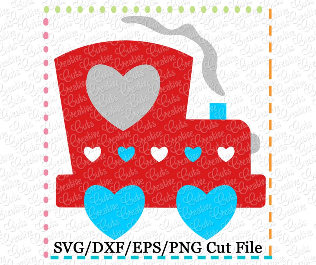 Valentine Train Heart SVG Cutting File, Valentine Svg, Train Svg, Heart ...