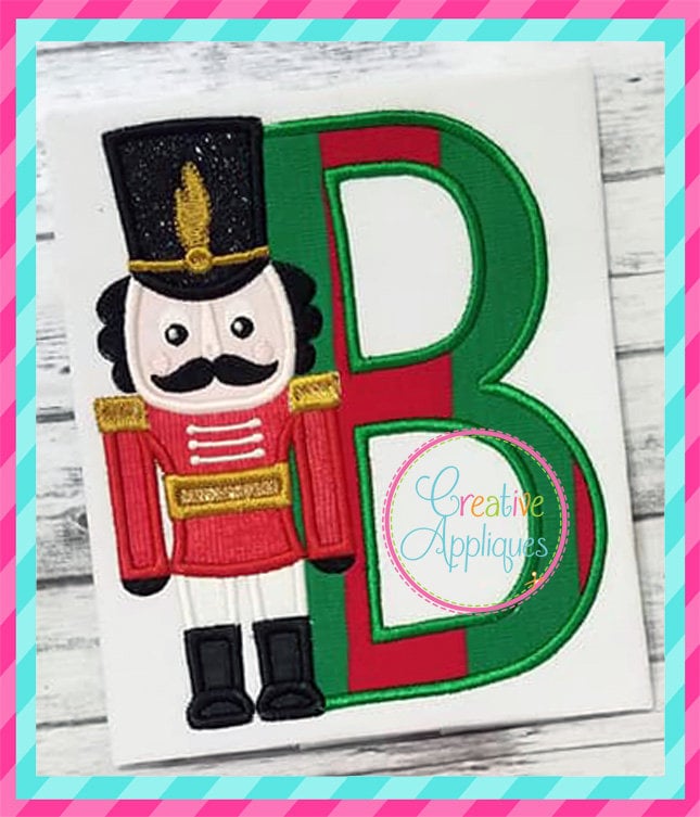 EXCLUSIVE Nutcracker Alphabet Digital Machine Embroidery Applique ...