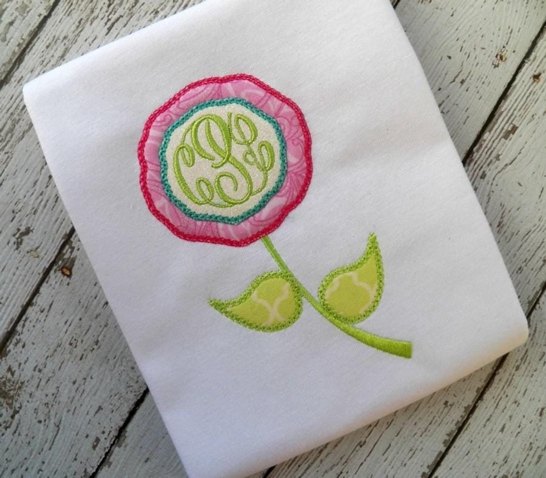 Vintage Flower Applique Design, Machine Embroidery, Embroidery Design ...