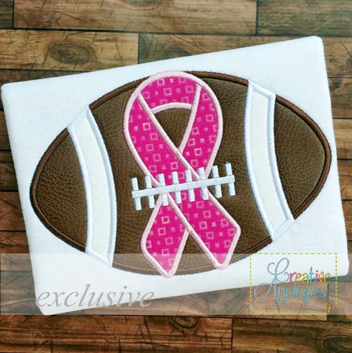 Football Awareness Support Ribbon Digital Machine Embroidery | Etsy