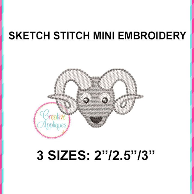 Rams Embroidery Pattern - Etsy