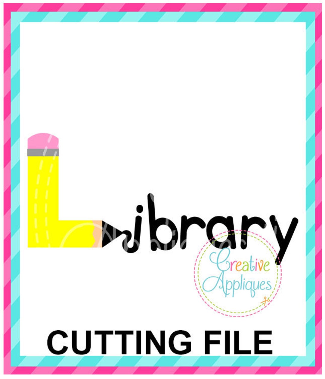 Library Pencil SVG Cutting File, School Svg, Pencil Svg, Pencil Cut ...