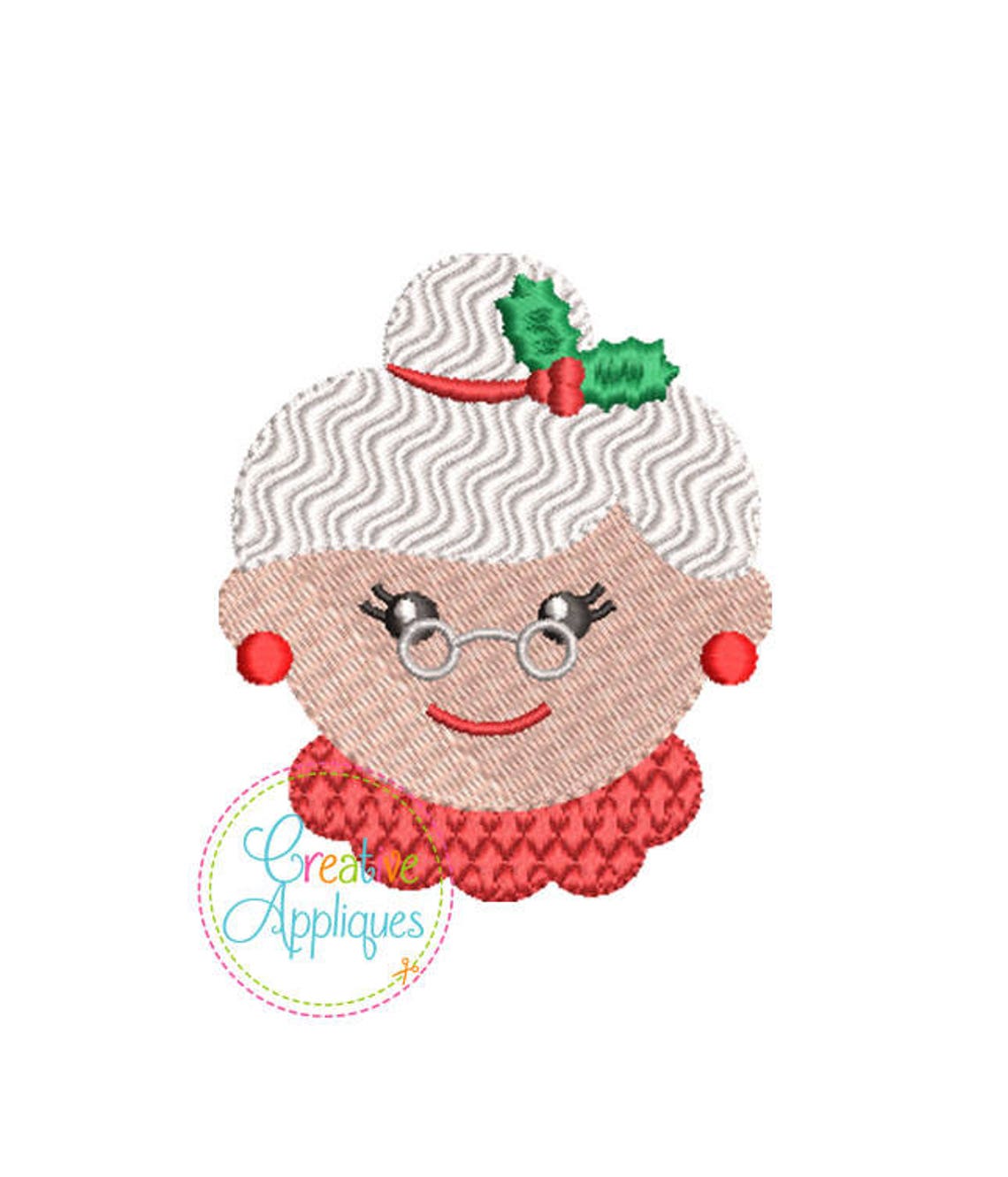 Mrs Claus Miniature Digital Machine Embroidery Design 3 Sizes, Mrs ...