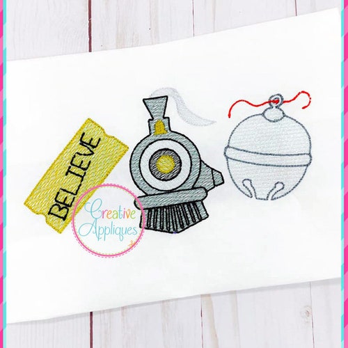 Polar Express Monogram Train Christmas Design Monogram Machine - Etsy