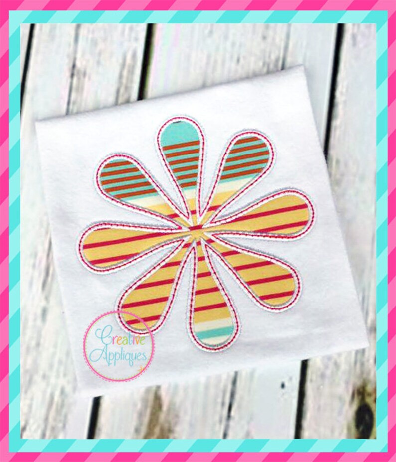 Asterisk Applique Digital Machine Embroidery Applique Design - Etsy