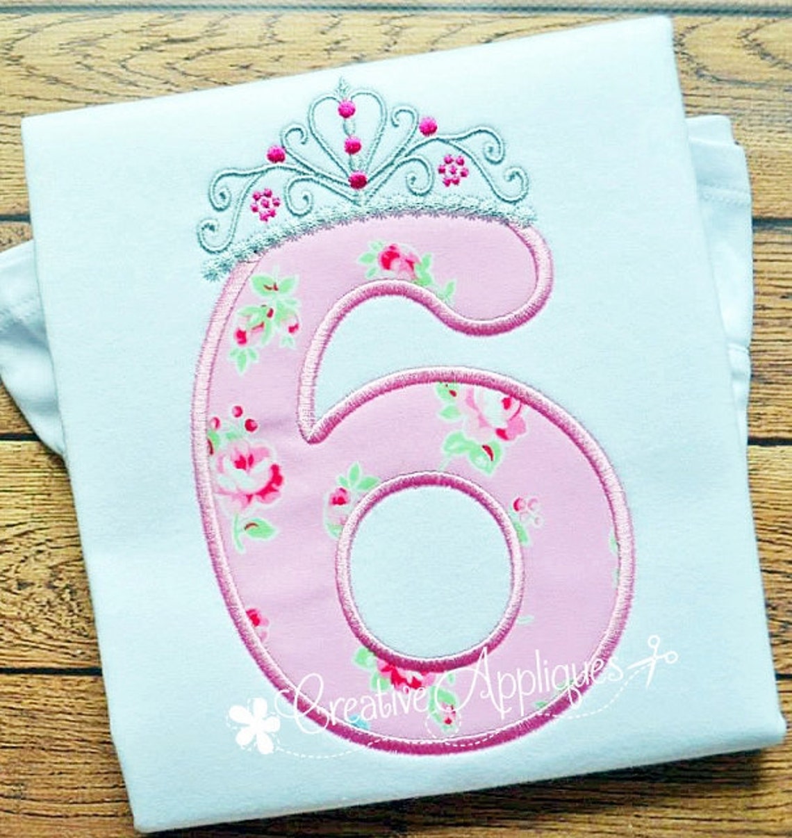 Princess Crown Birthday Number Set 1-9 Machine Embroidery Applique ...
