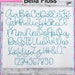 7 Sizes Bella Cursive Script Floss Embroidery Alphabet Font Digital ...