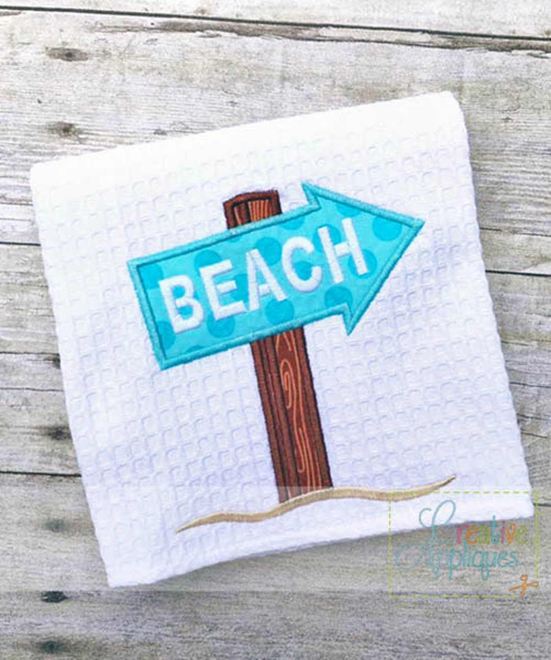 Beach Arrow Sign Digital Machine Embroidery Applique Design 4 Sizes! - Etsy