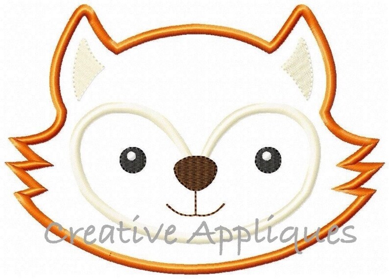 Fox Boy Face Digital Machine Embroidery Applique Design 4 Sizes, Fox ...
