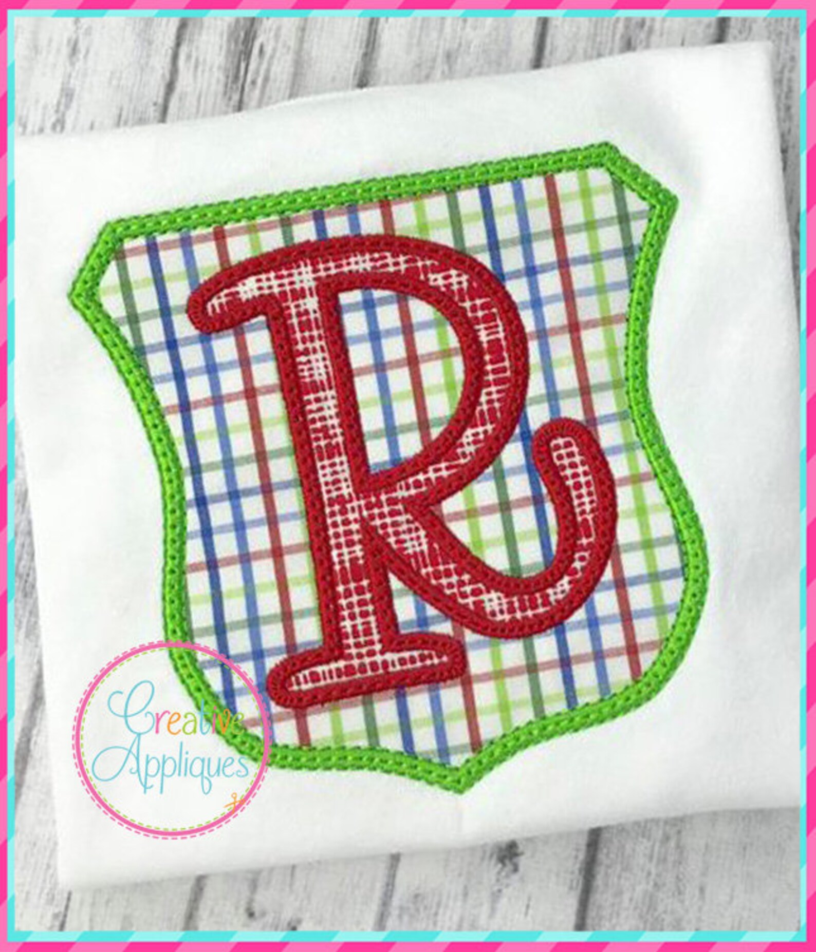 Shield Frame Patch Digital Machine Embroidery Applique Design - Etsy