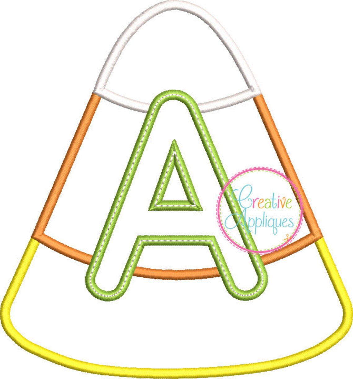 Candy Corn Alphabet Letter Set Uppercase A Thru Z Applique - Etsy
