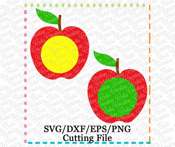 EXCLUSIVE SVG EPS Dxf Apple Monogram Cutting File Apple Cut | Etsy