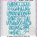 8 Sizes Lazy Cuties Alphabet Font Digital Machine Embroidery, A to Z ...
