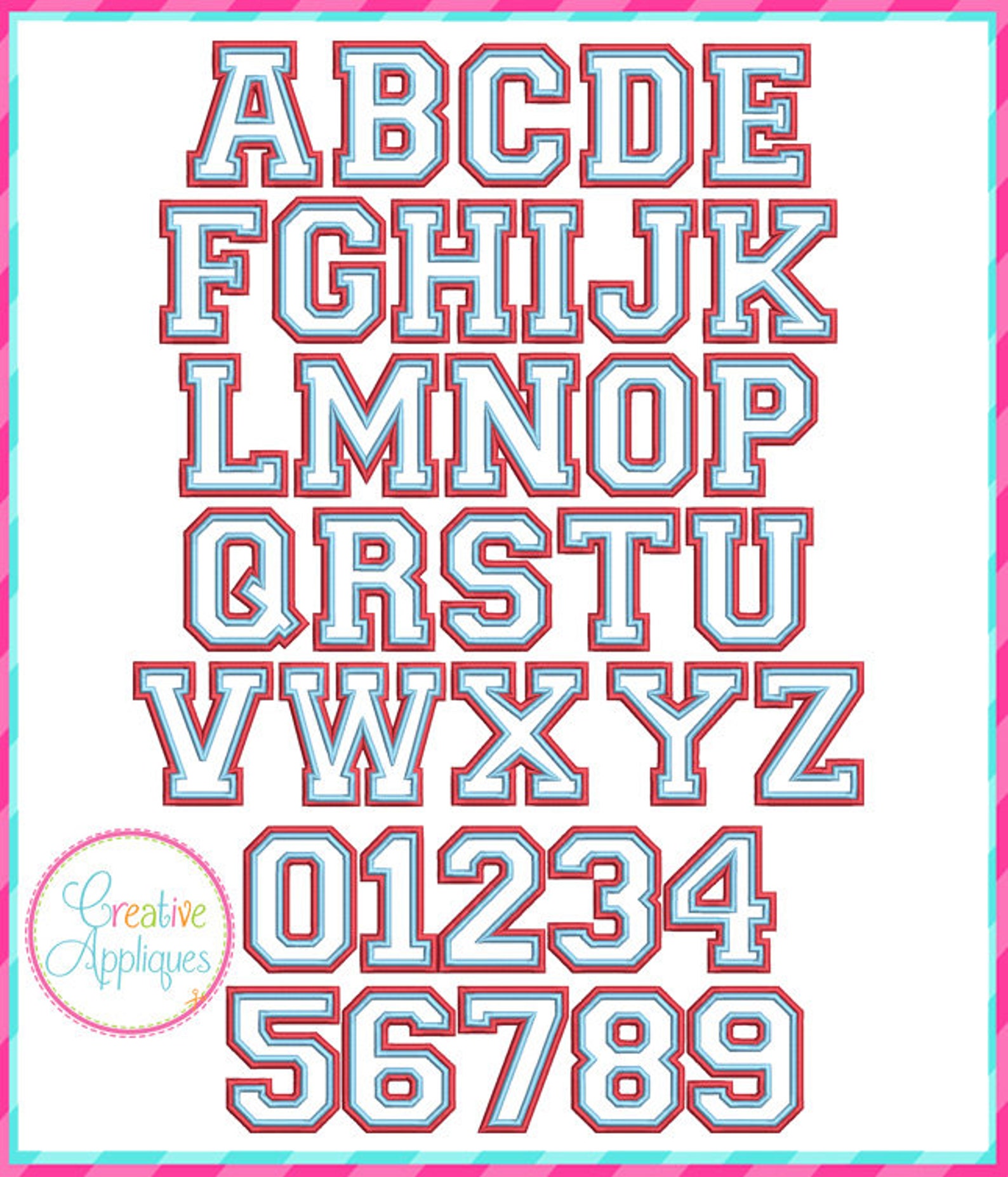 Double Satin Collegiate Applique Alphabet Letters A Thru Z - Etsy