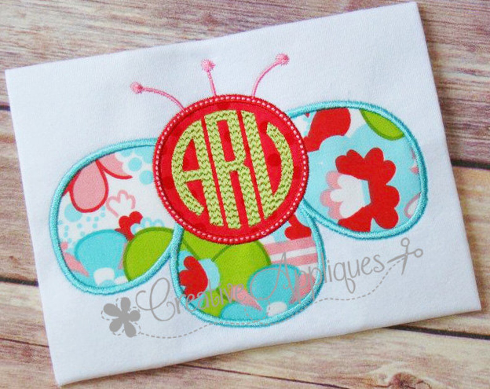 Monogram Flower Digital Machine Embroidery Applique Design 4 | Etsy