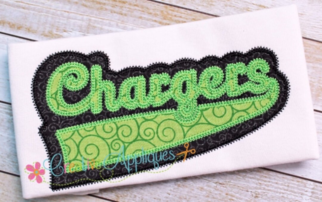 Chargers Digital Machine Embroidery Applique Design 6 Size, Chargers ...