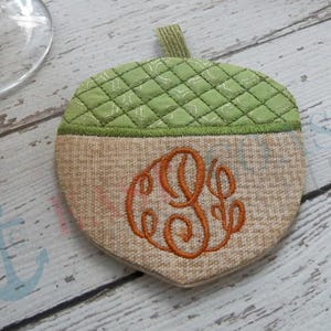 Acorn Coaster and Mug Rug in the Hoop Design, Machine Embroidery Design ...