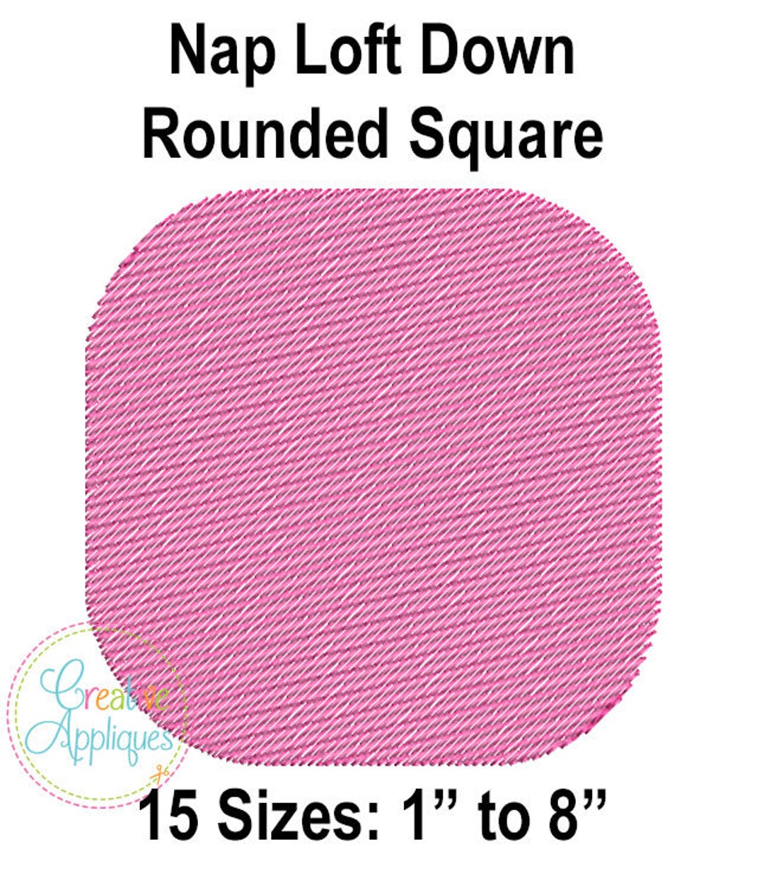 Nap Loft Pile Down Square Monogram Frame Digital Machine Embroidery ...