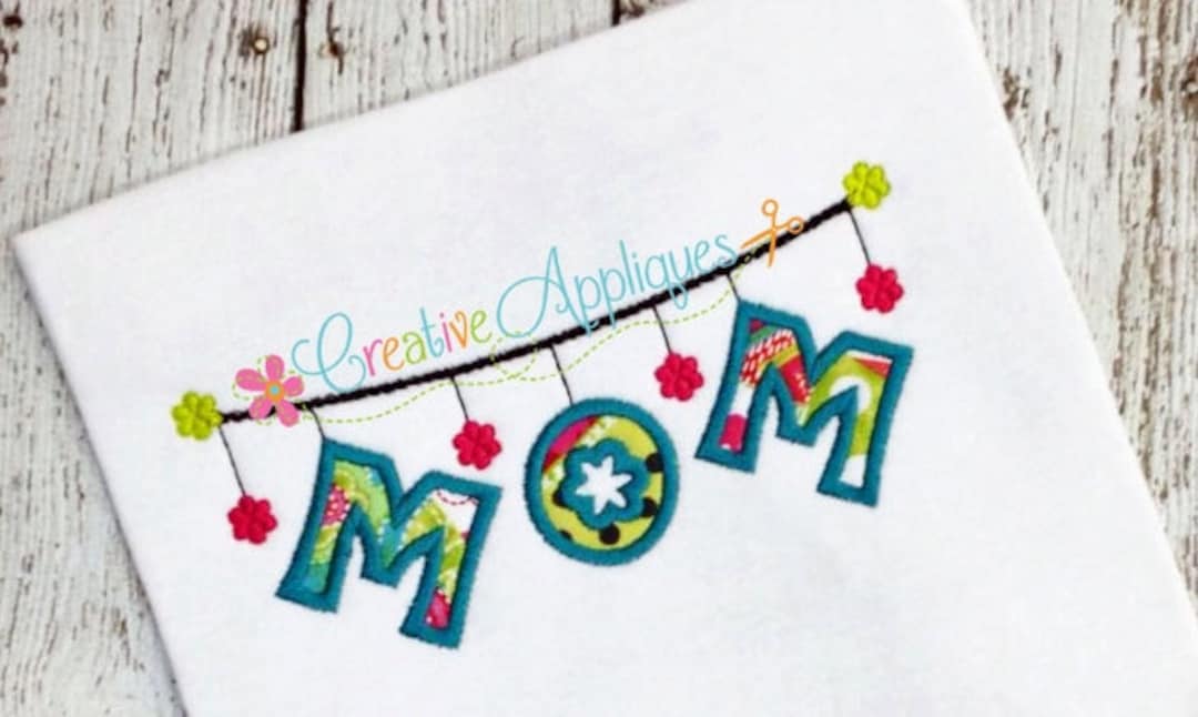 Mom Mother's Day Digital Machine Embroidery Applique Design 4 Sizes ...
