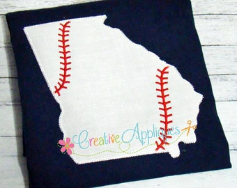 GA Georgia Applique Machine Embroidery Design 4 Sizes - Etsy