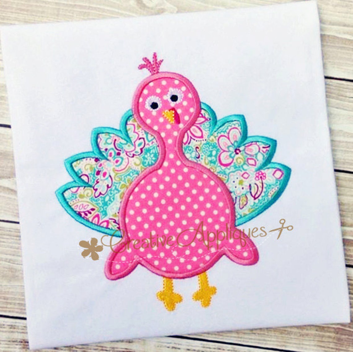 Monogram Turkey Digital Machine Embroidery Applique Design 4 | Etsy