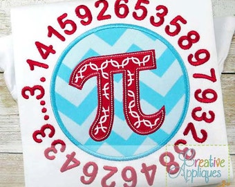 Applique Pi Symbol Machine Embroidery Design 4 Sizes - Etsy