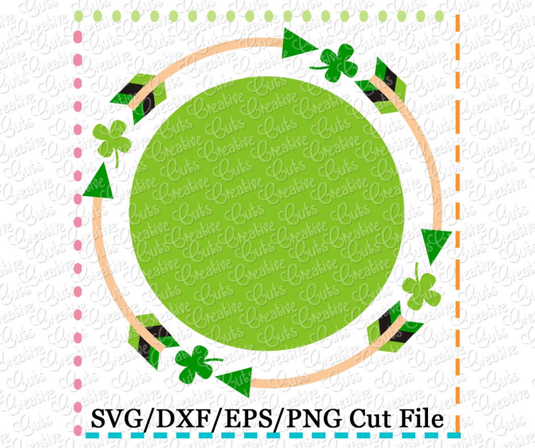 St Patrick's Day Monogram Frame SVG Cutting File, St Patricks Svg, St ...