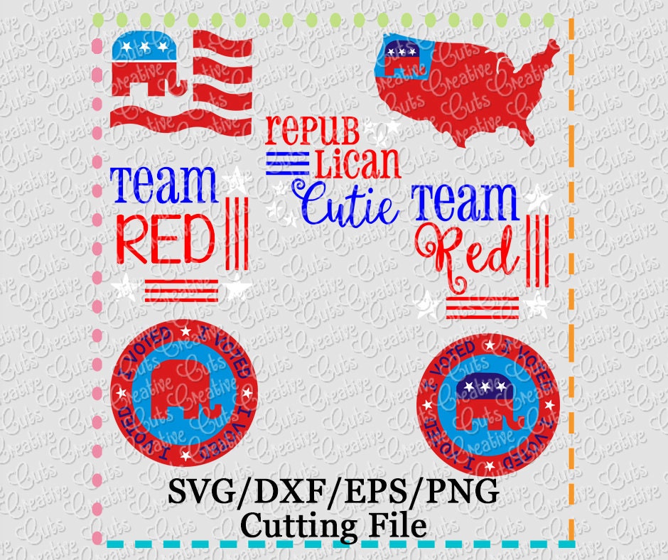 EXCLUSIVE Svg Eps Cutting File Republican Svg, Republican Cut Files ...