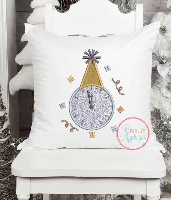 5 SIZES Clock Hat Applique Machine Embroidery Design New - Etsy