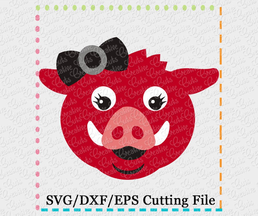 EXCLUSIVE SVG Eps DXF Cutting File Hog Girl Svg, Mascot Svg, Hog Svg ...
